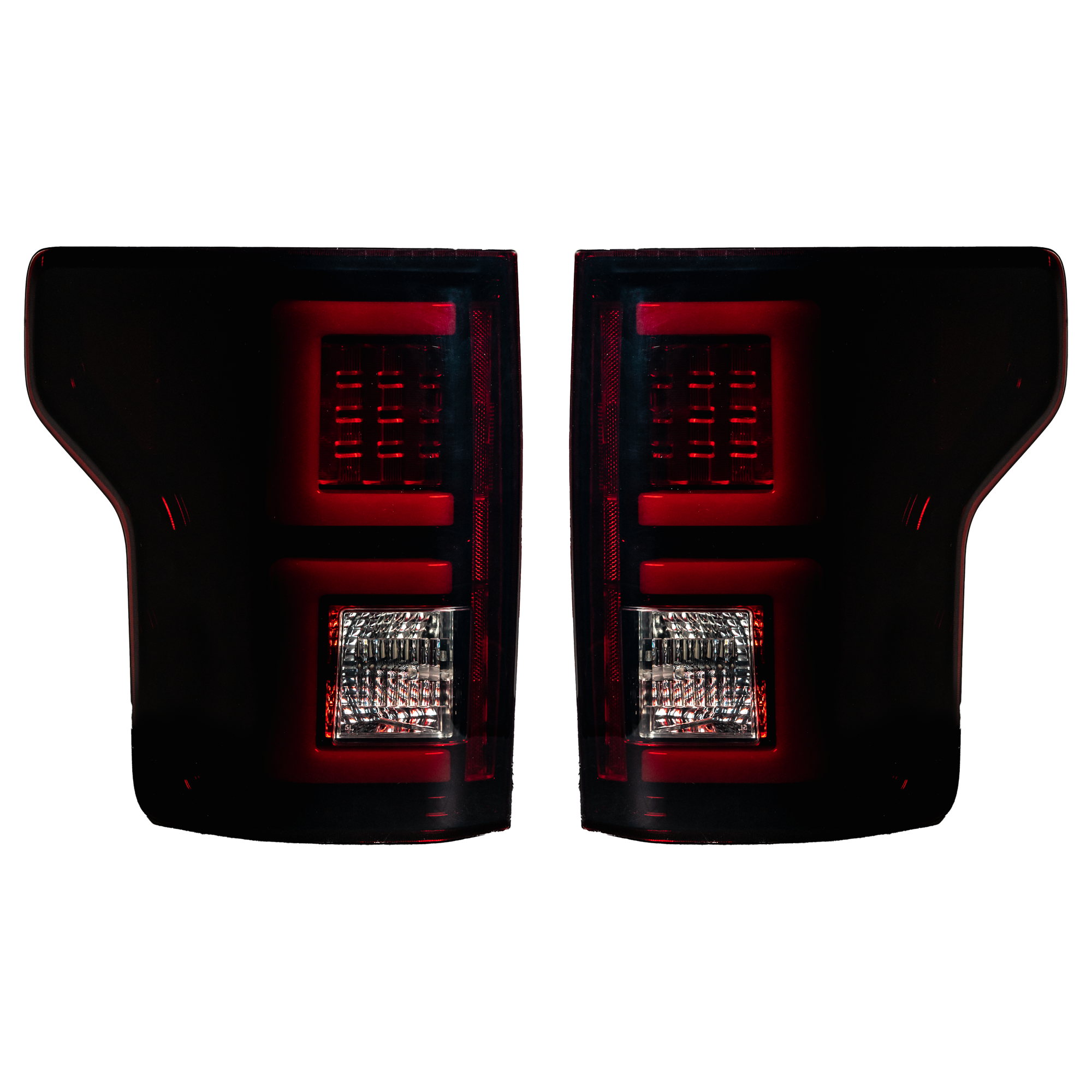 Recon Accessories | 264468LEDRBK | 2018-20 F150 OLED Tail lights, Red ...